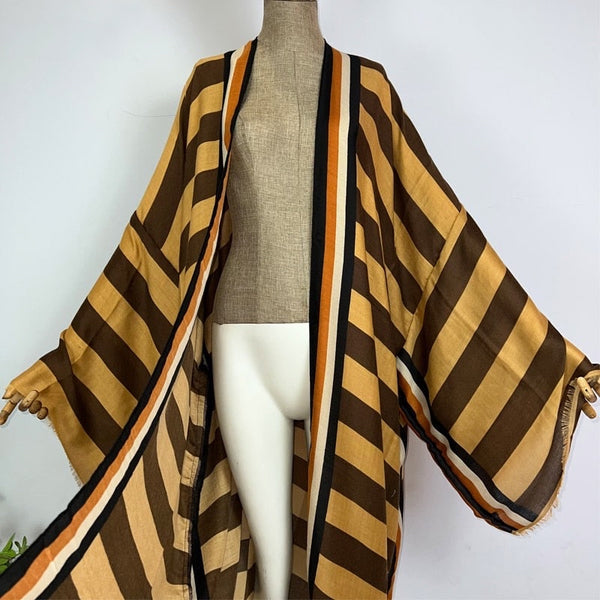 Timeless Chic Striped Kimono – Robe Kimono
