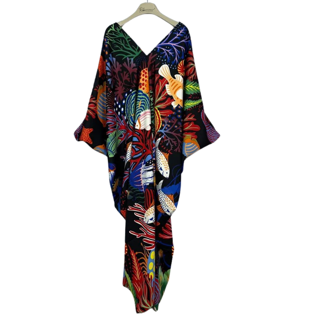 Enchanted Lagoon Kaftan Dress – Robe Kimono
