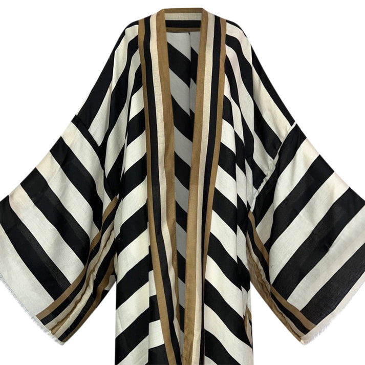 Timeless Chic Striped Kimono – Robe Kimono