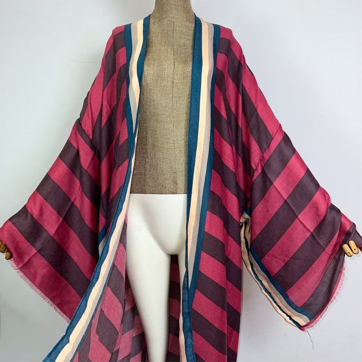 Timeless Chic Striped Kimono – Robe Kimono