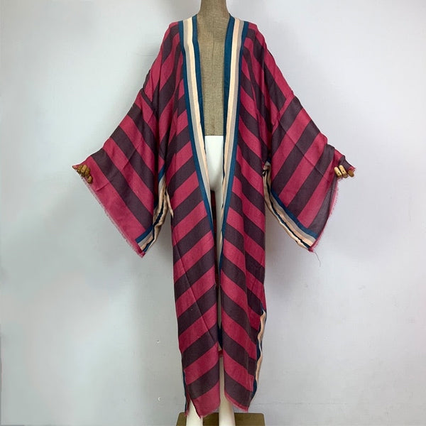 Timeless Chic Striped Kimono – Robe Kimono